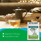 caffeine-free lemon balm tea option