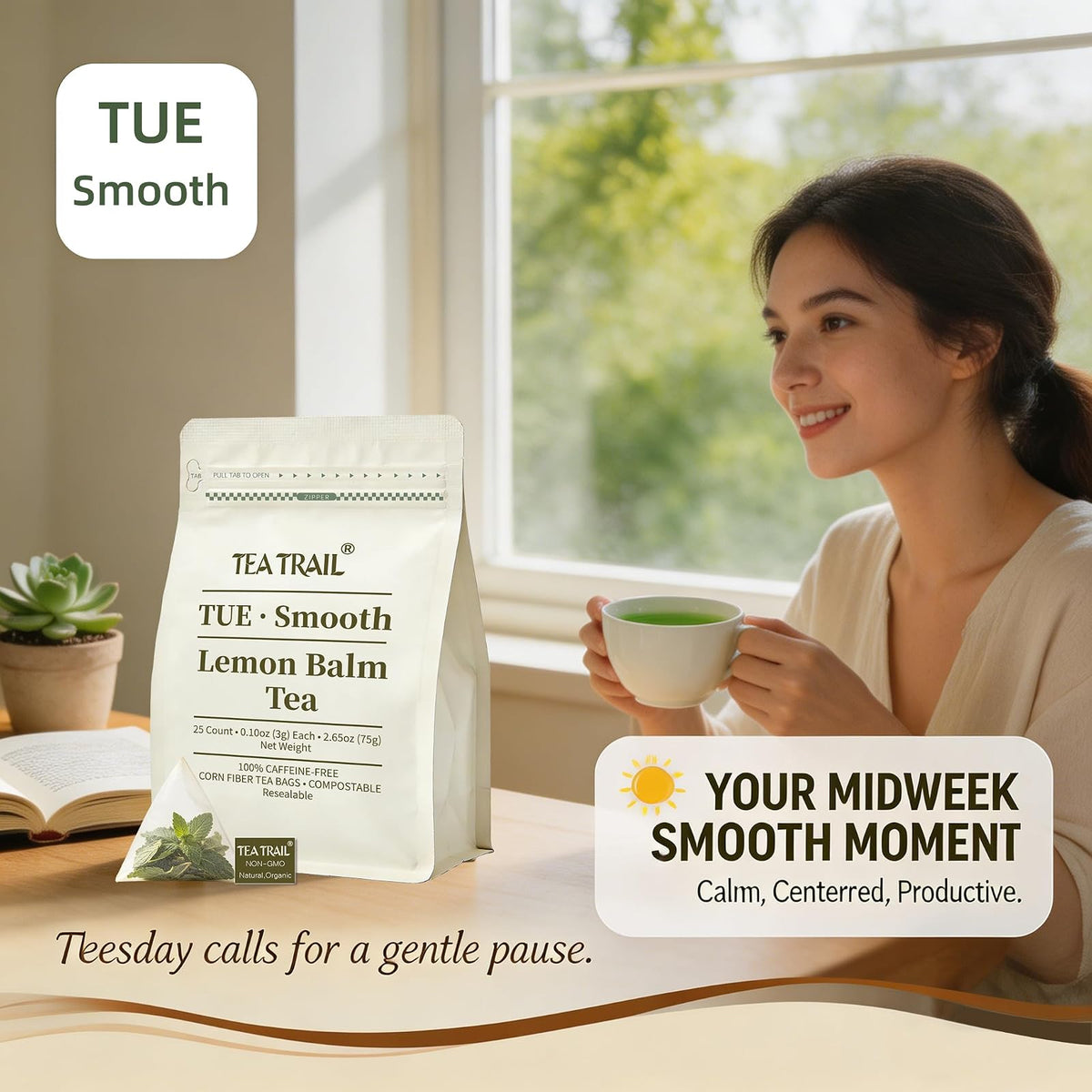 caffeine-free lemon balm tea