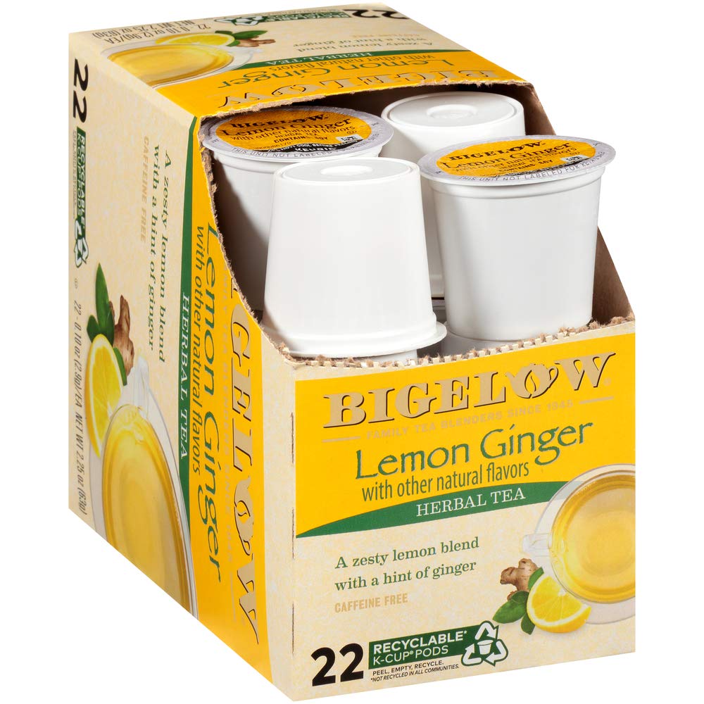 caffeine-free lemon ginger tea option
