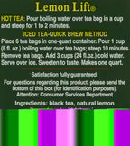 caffeine-free lemon lift tea bags