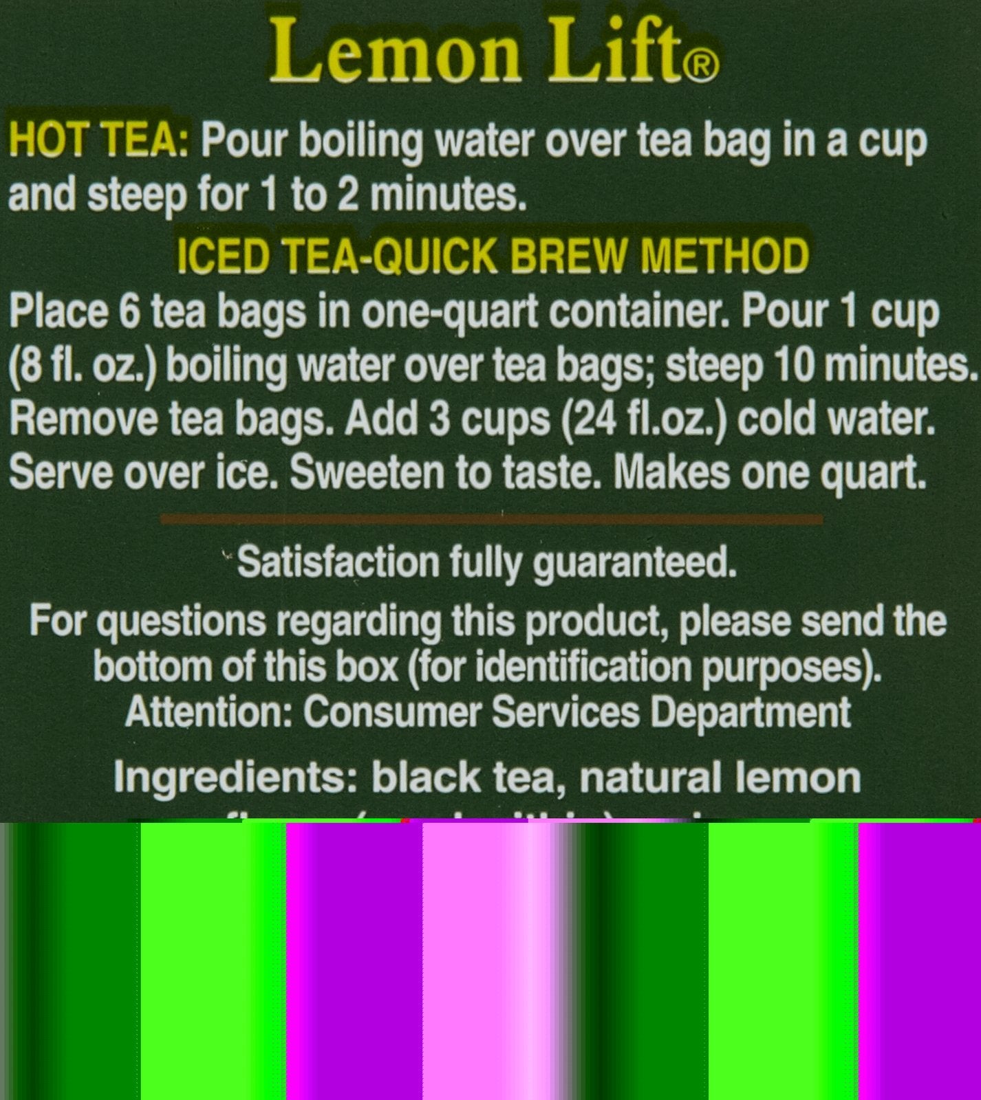 caffeine-free lemon lift tea bags