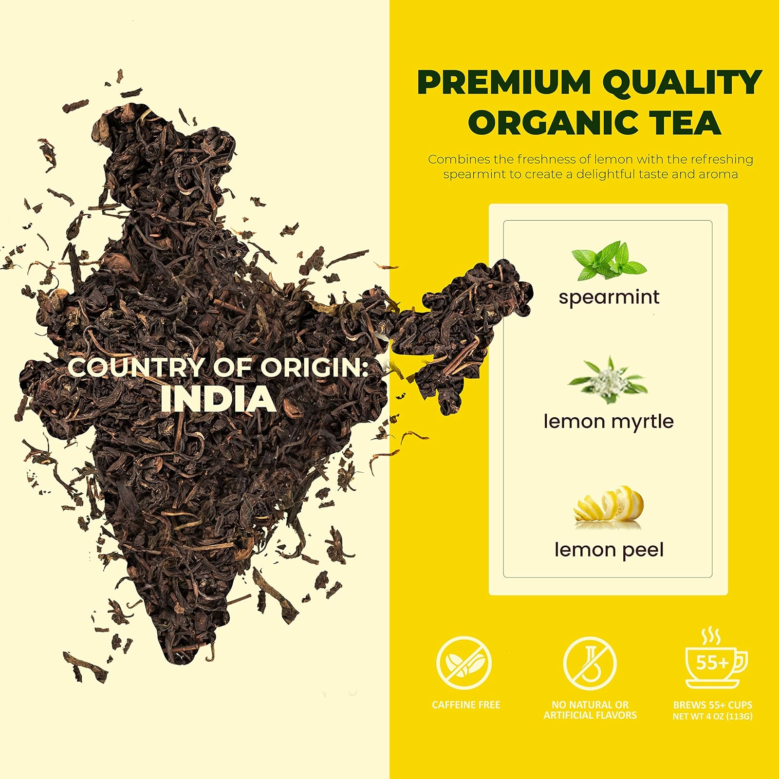 caffeine-free lemon spearmint tea blend