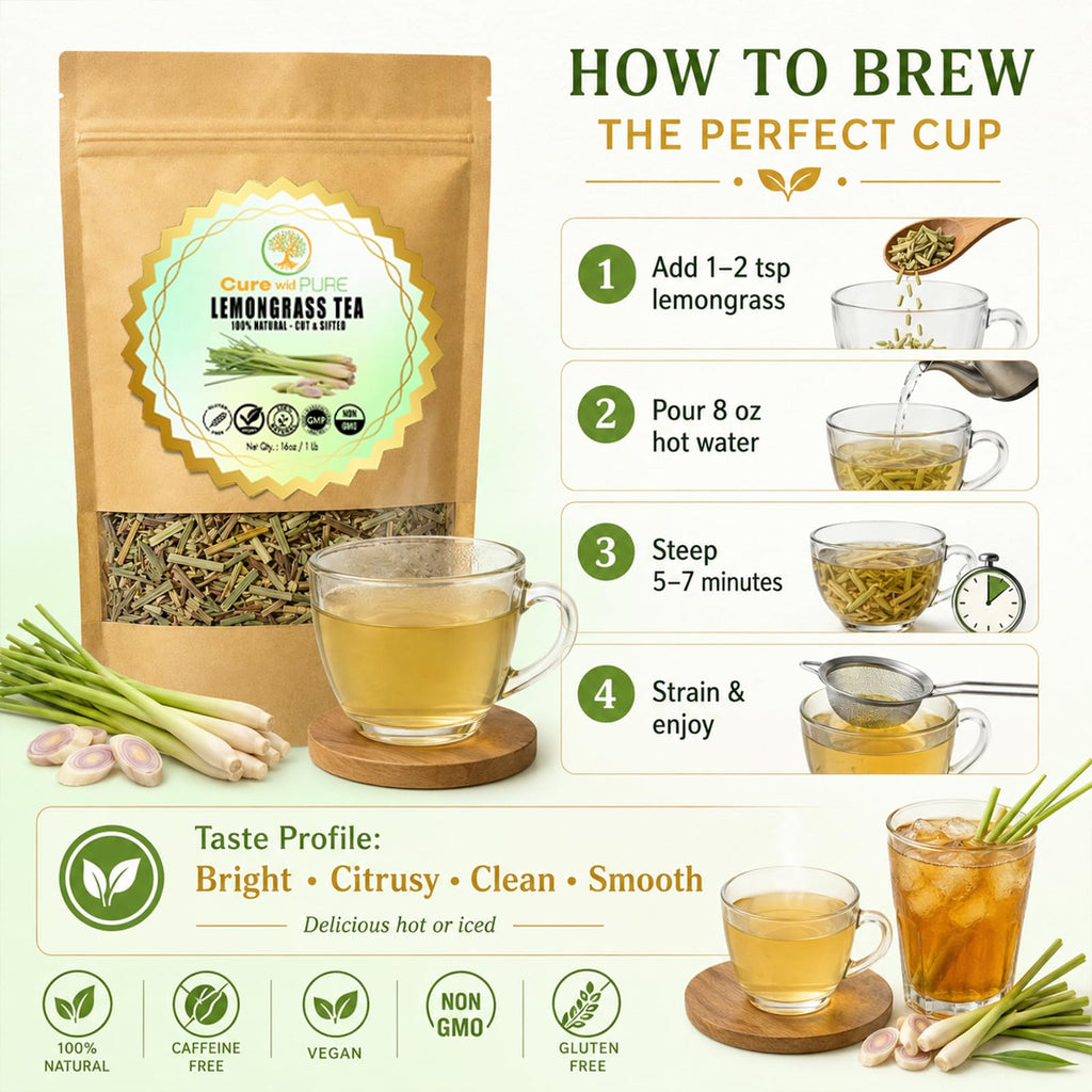 caffeine-free lemongrass herbal infusion