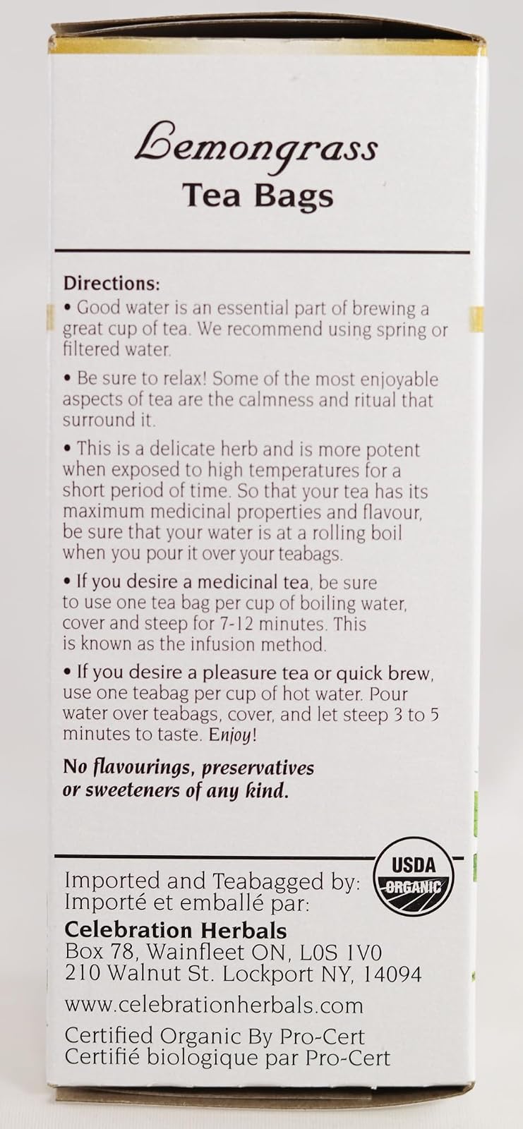 caffeine-free lemongrass herbal tea