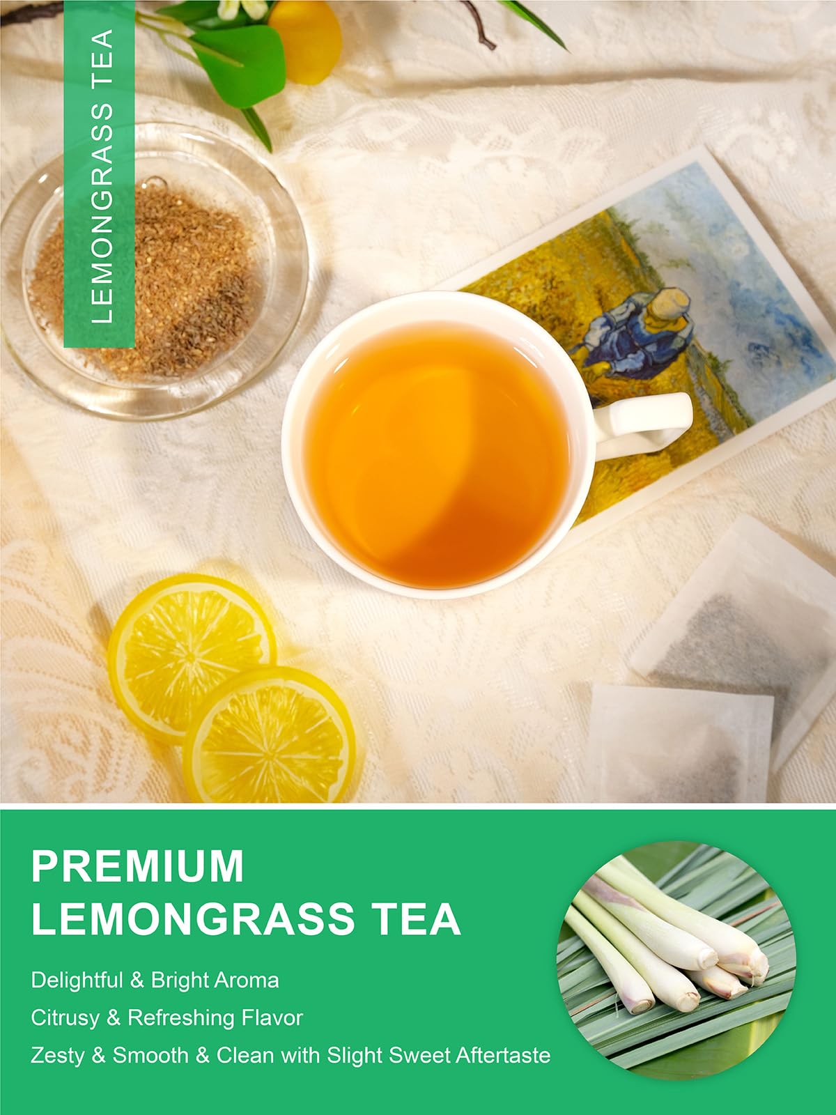 caffeine free lemongrass tea for relaxation