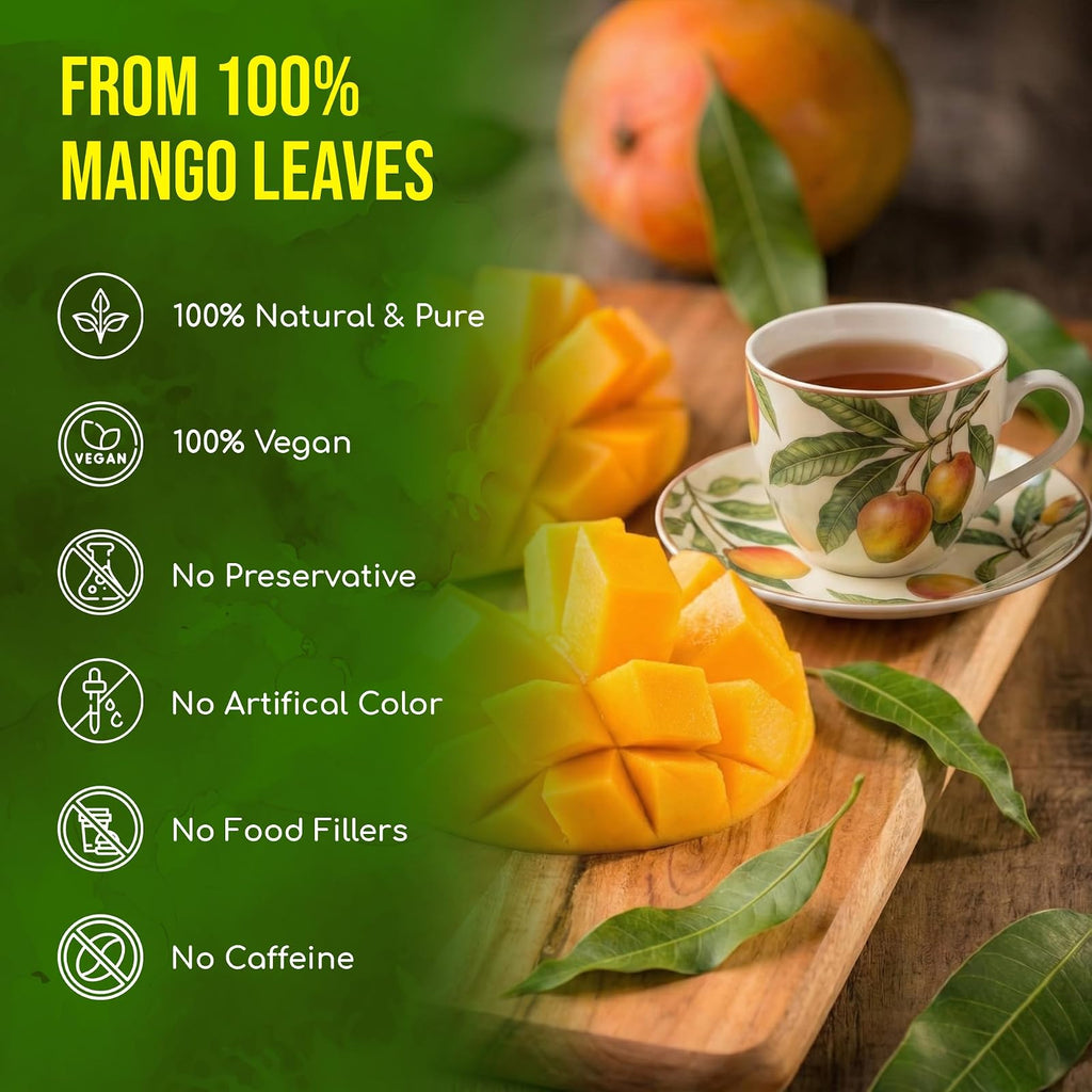 caffeine-free mango leaf herbal infusion
