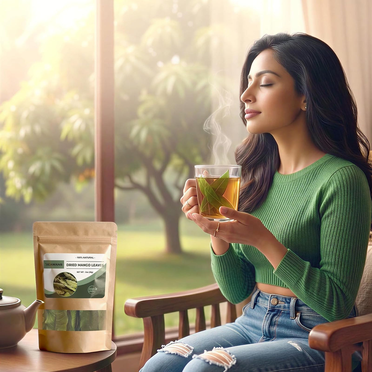 caffeine-free mango leaf herbal tea