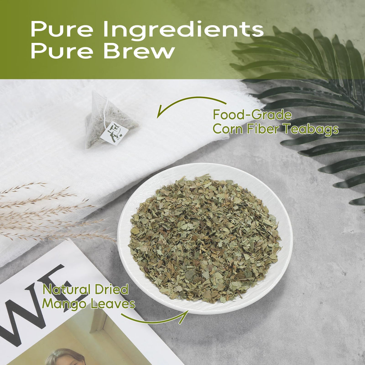 caffeine-free mango leaf infusion