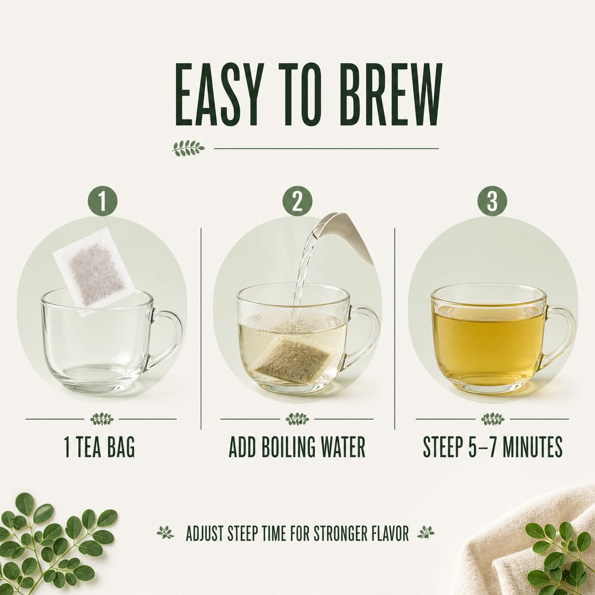 Caffeine-free Moringa herbal infusion