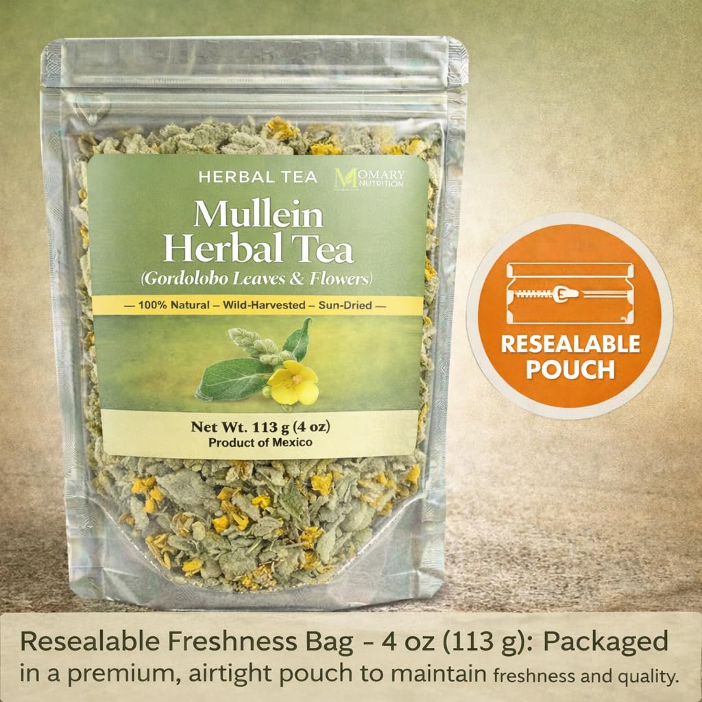 Caffeine-free mullein herbal infusion