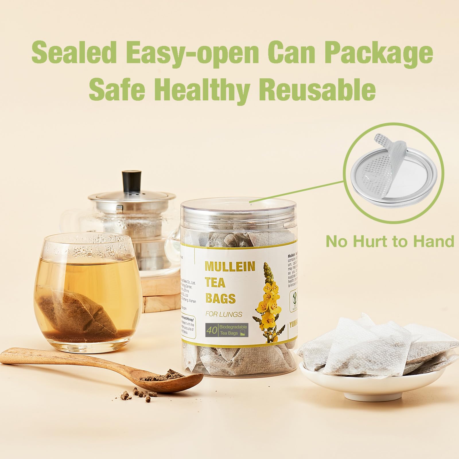 caffeine-free mullein herbal infusion