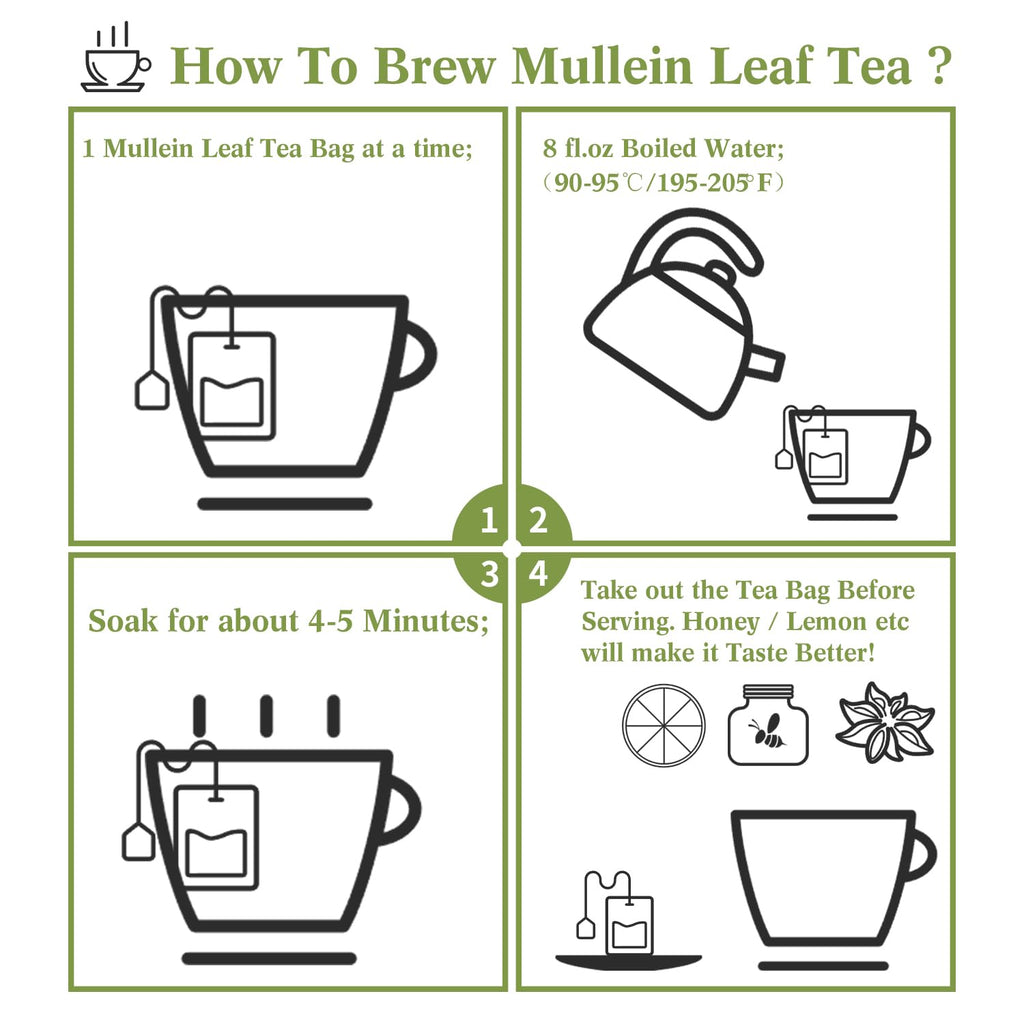 caffeine-free Mullein Leaf herbal infusion