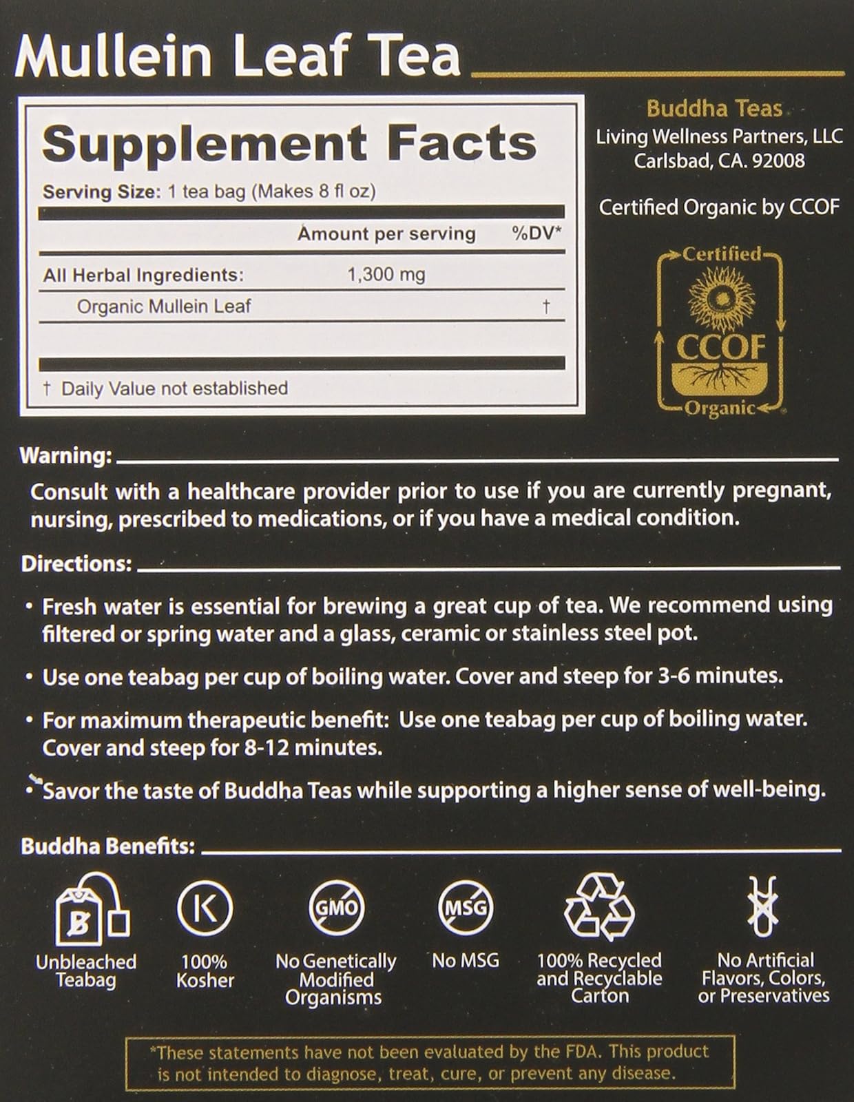 Caffeine-Free Mullein Leaf Tea
