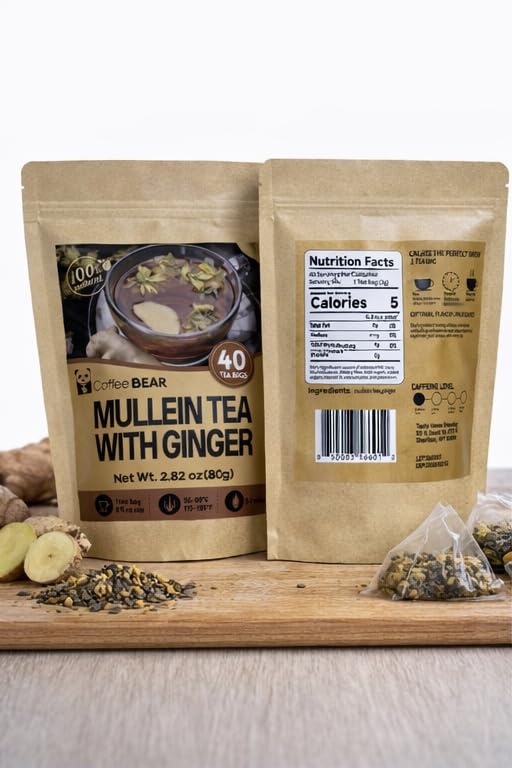 Caffeine-free mullein tea bags