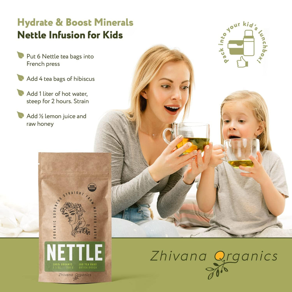 caffeine-free nettle beverage