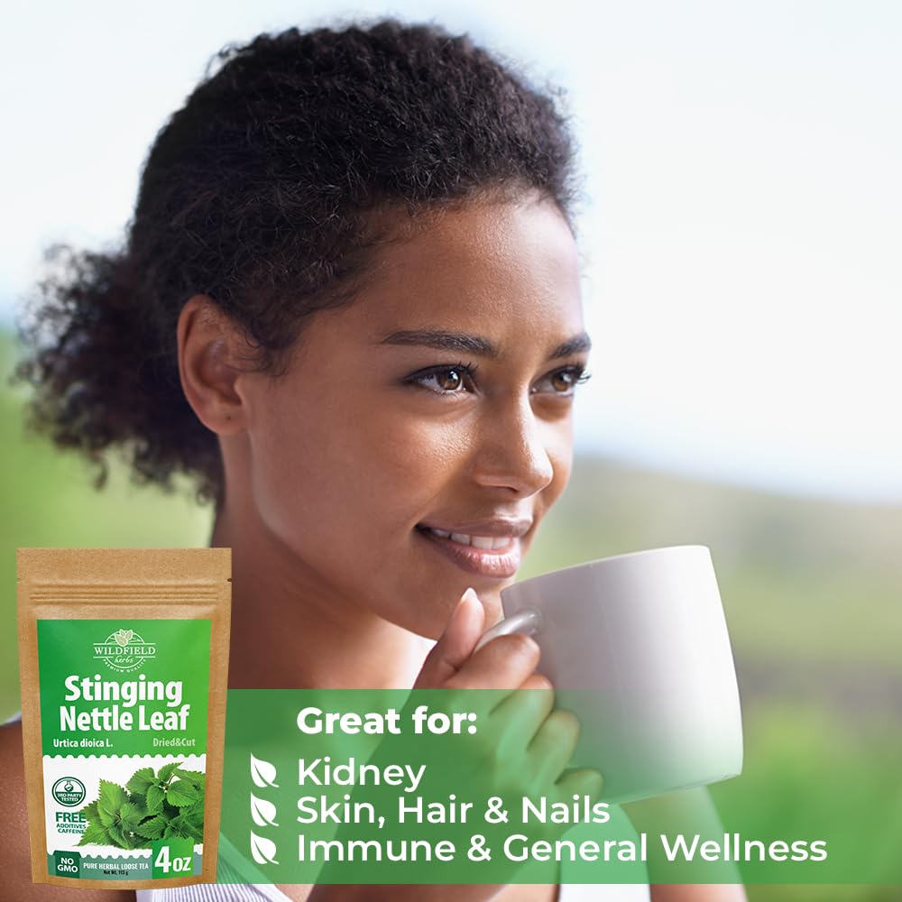 caffeine-free nettle leaf infusion