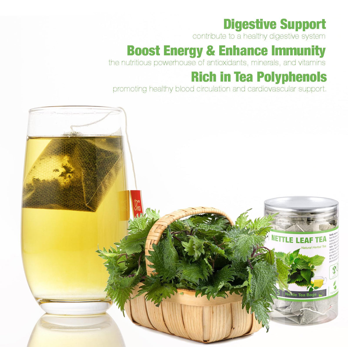 Caffeine-free nettle leaf infusion