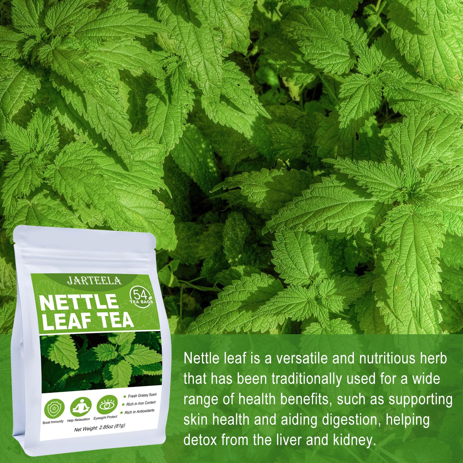 caffeine-free nettle tea for bedtime