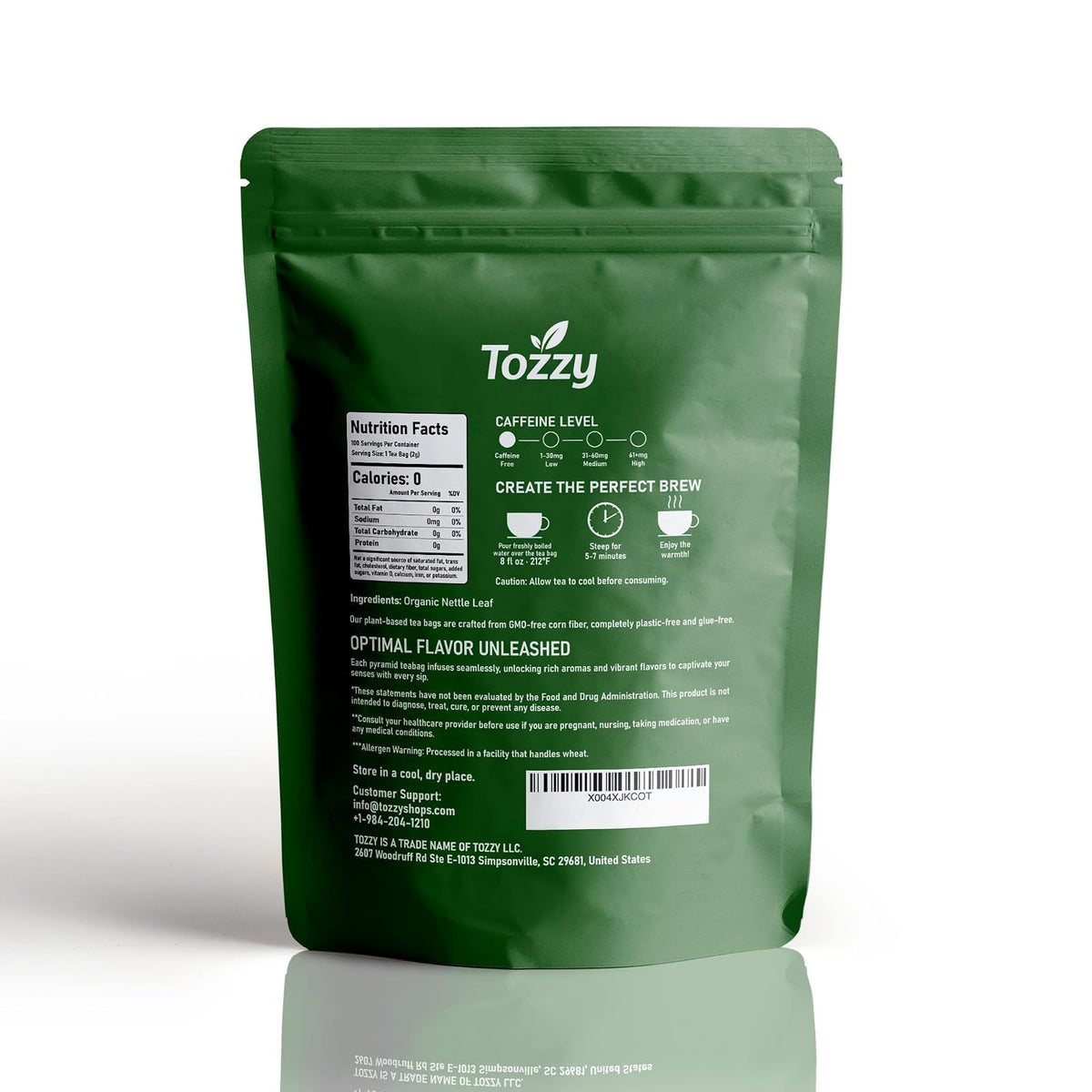 caffeine-free nettle tea for relaxation