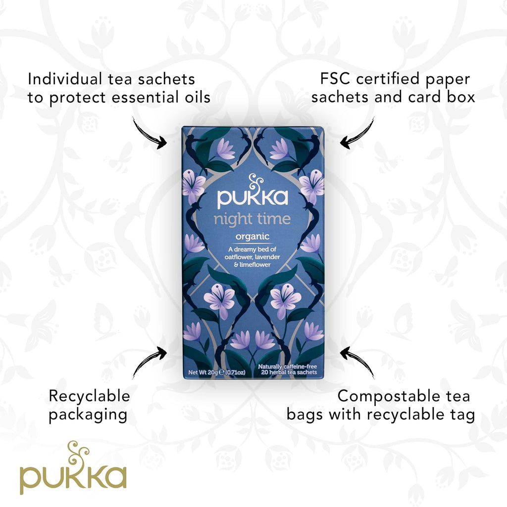 Caffeine-free night time tea