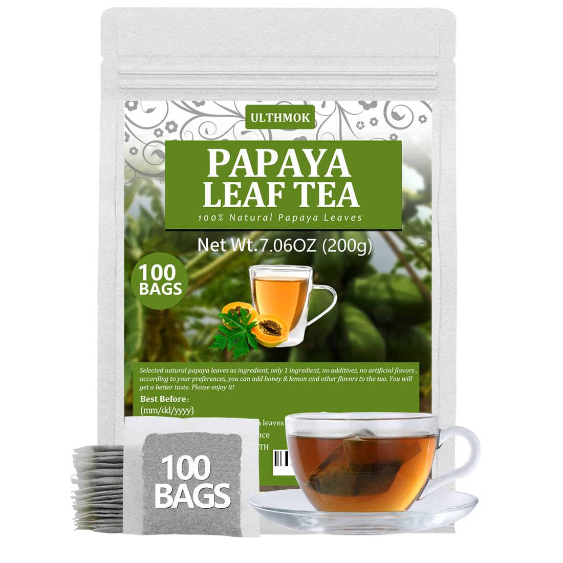 caffeine free papaya leaf tea