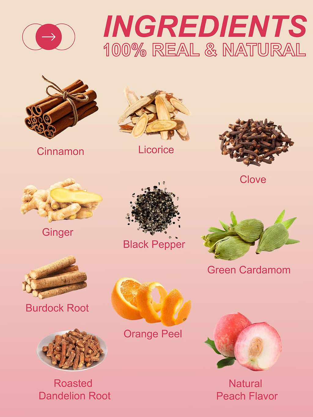 caffeine-free peach dandelion tea