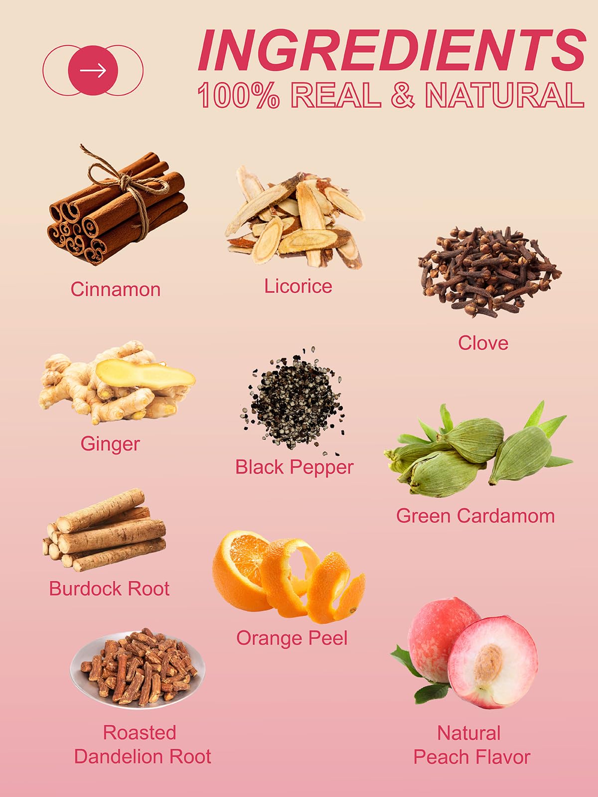 caffeine-free peach dandelion tea