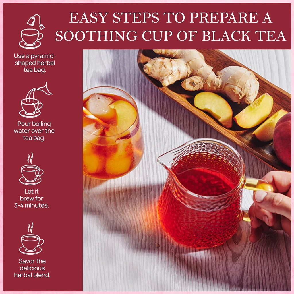 Caffeine-free peach ginger infusion
