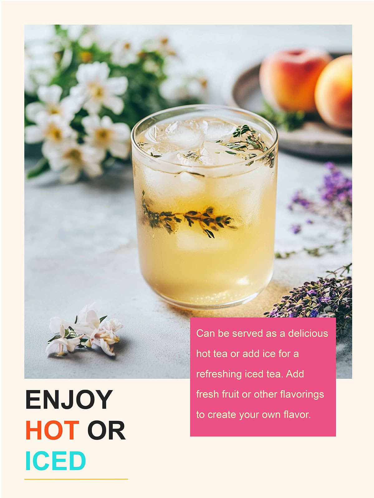 caffeine-free peach ginger tea bags