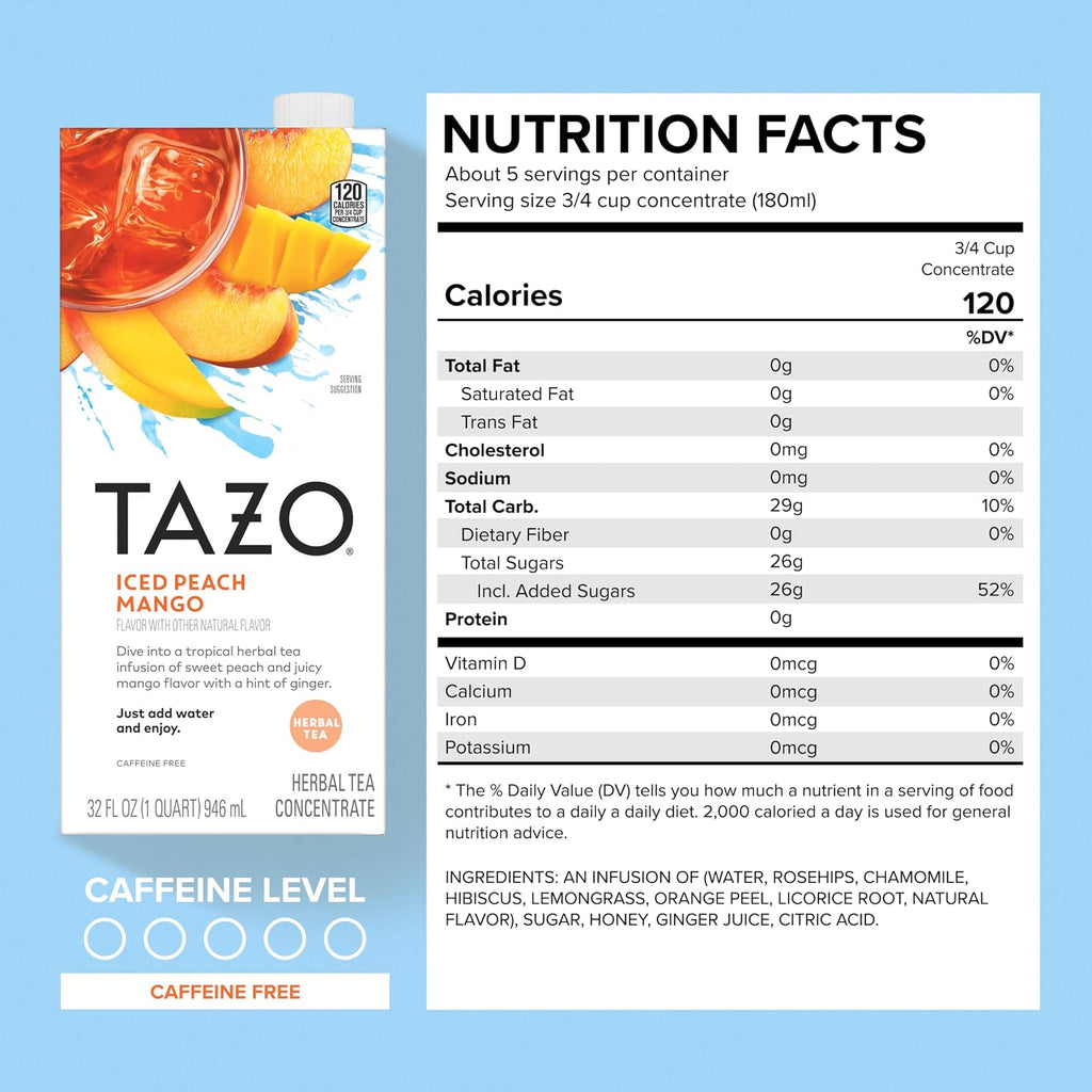 caffeine-free peach mango infusion