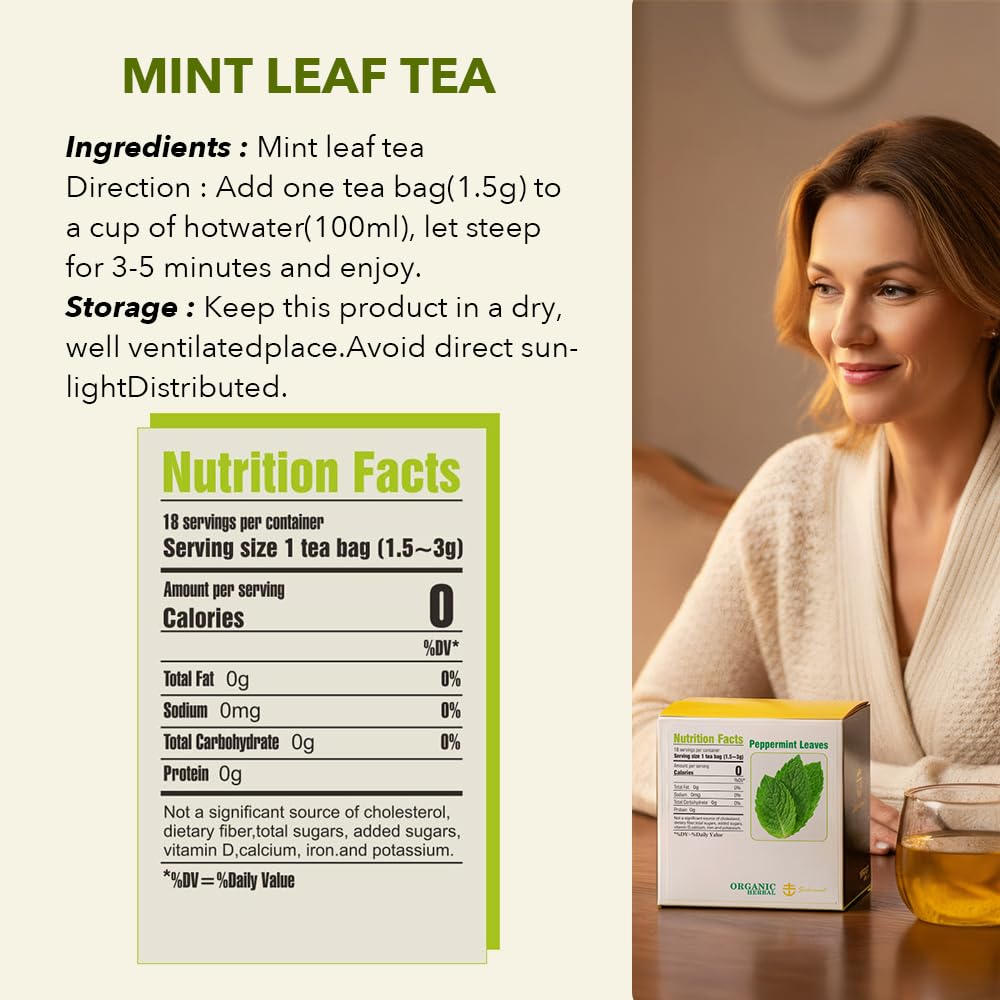 caffeine-free peppermint tea bags