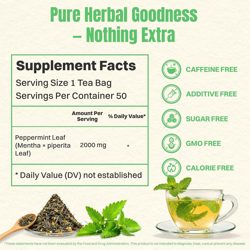caffeine-free peppermint tea bags
