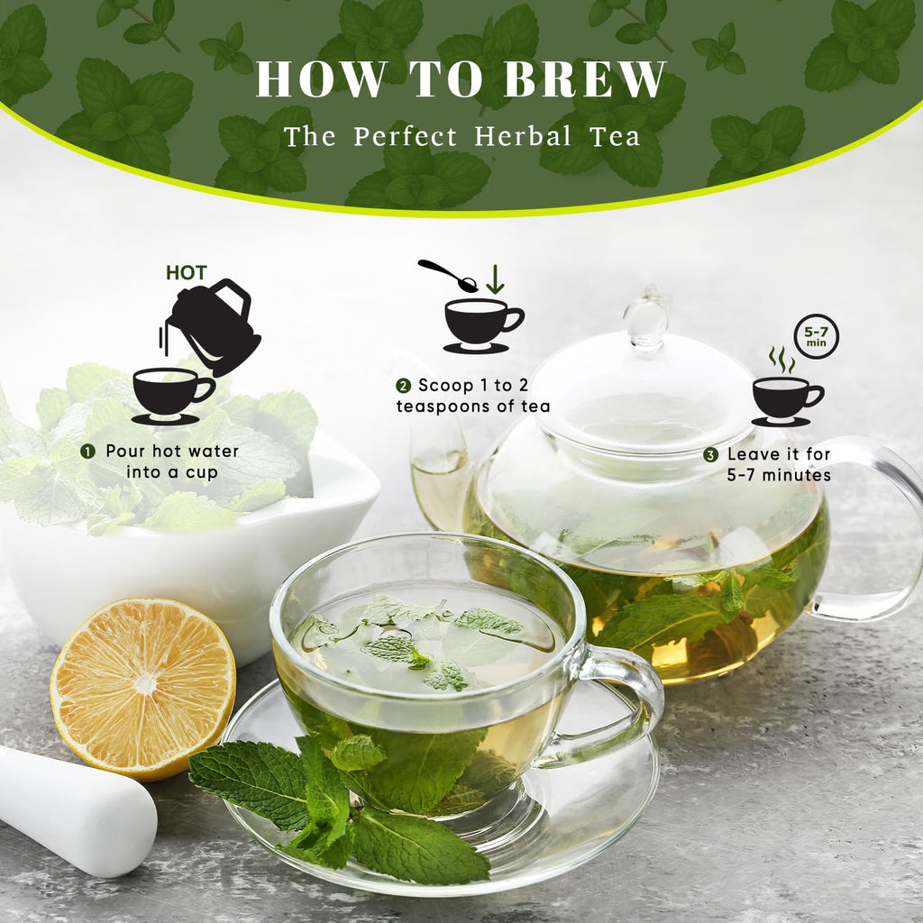 caffeine-free peppermint tea for relaxation