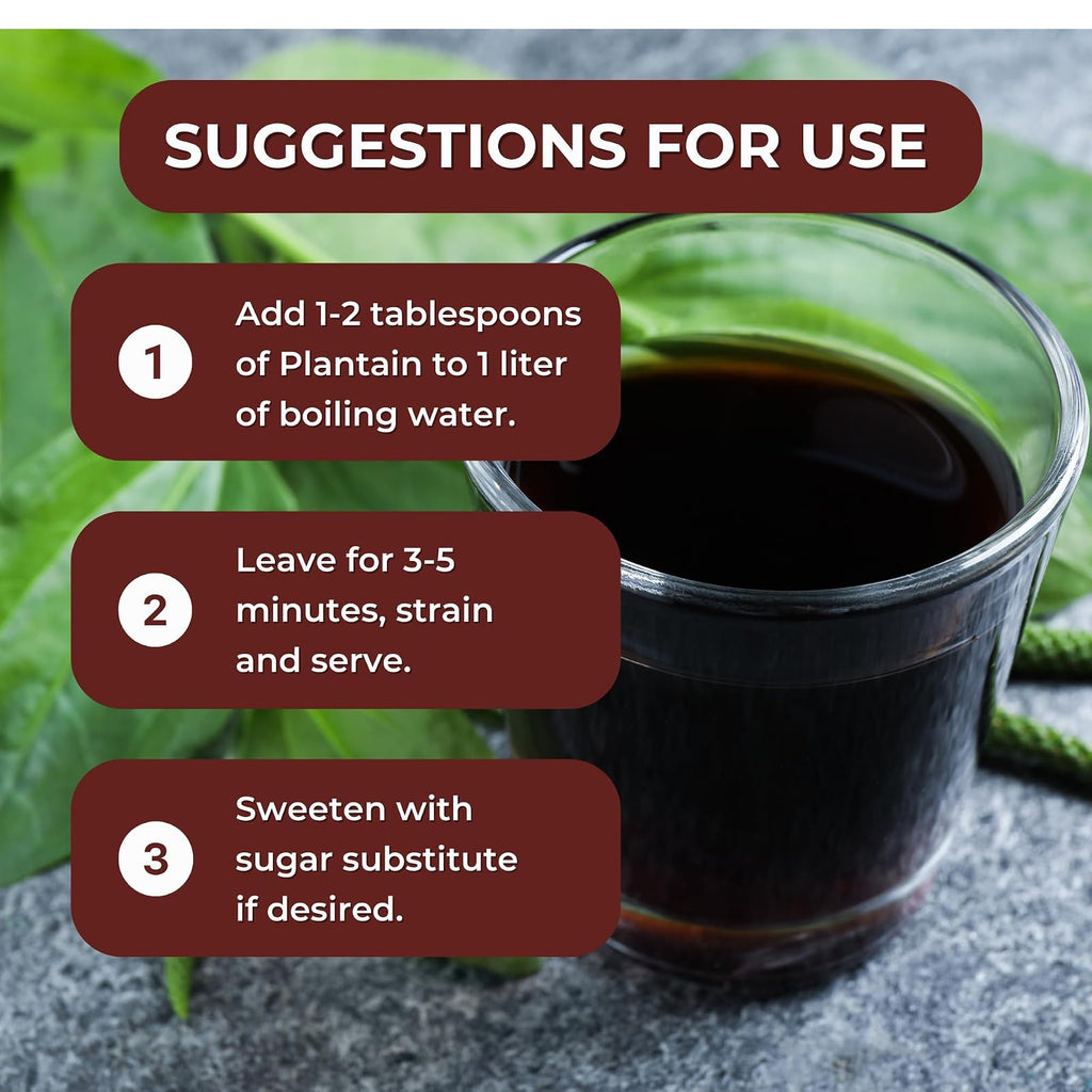 caffeine-free plantain leaf infusion