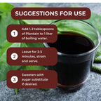 caffeine-free plantain leaf infusion
