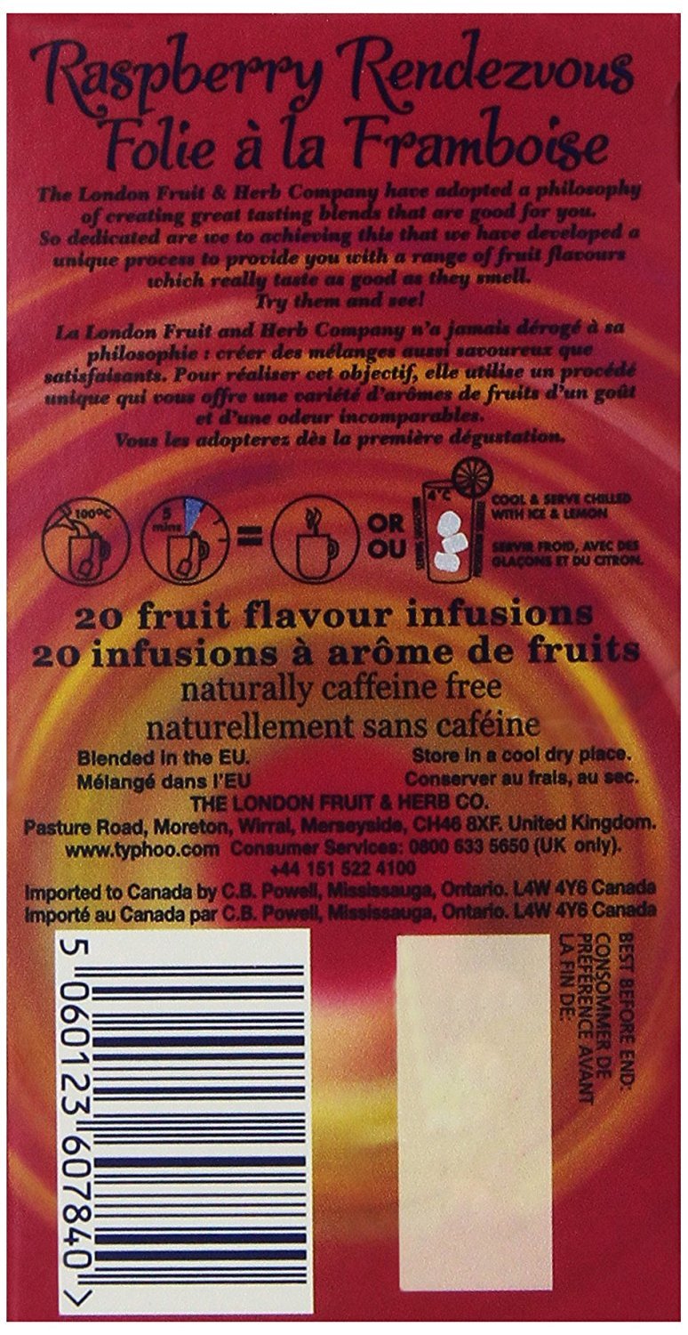 caffeine-free raspberry herbal infusion