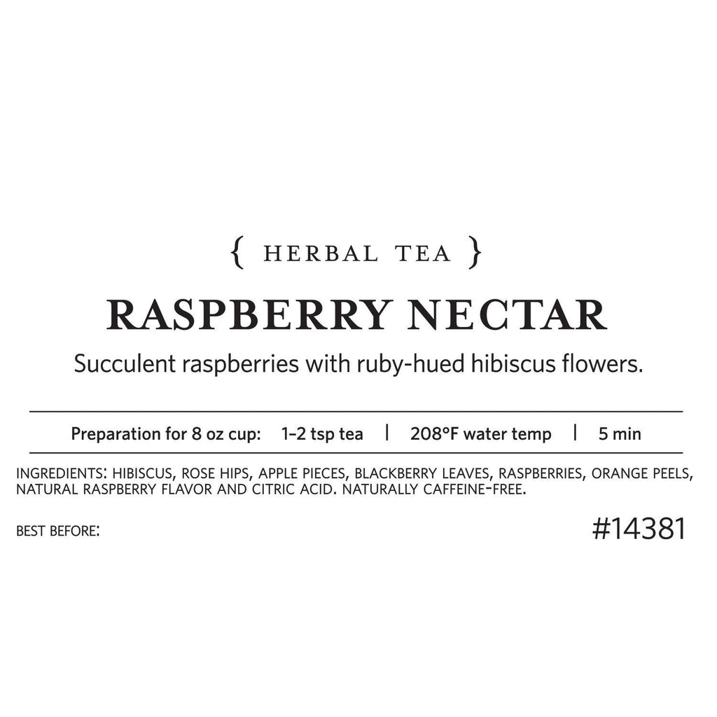 Caffeine-free raspberry herbal infusion