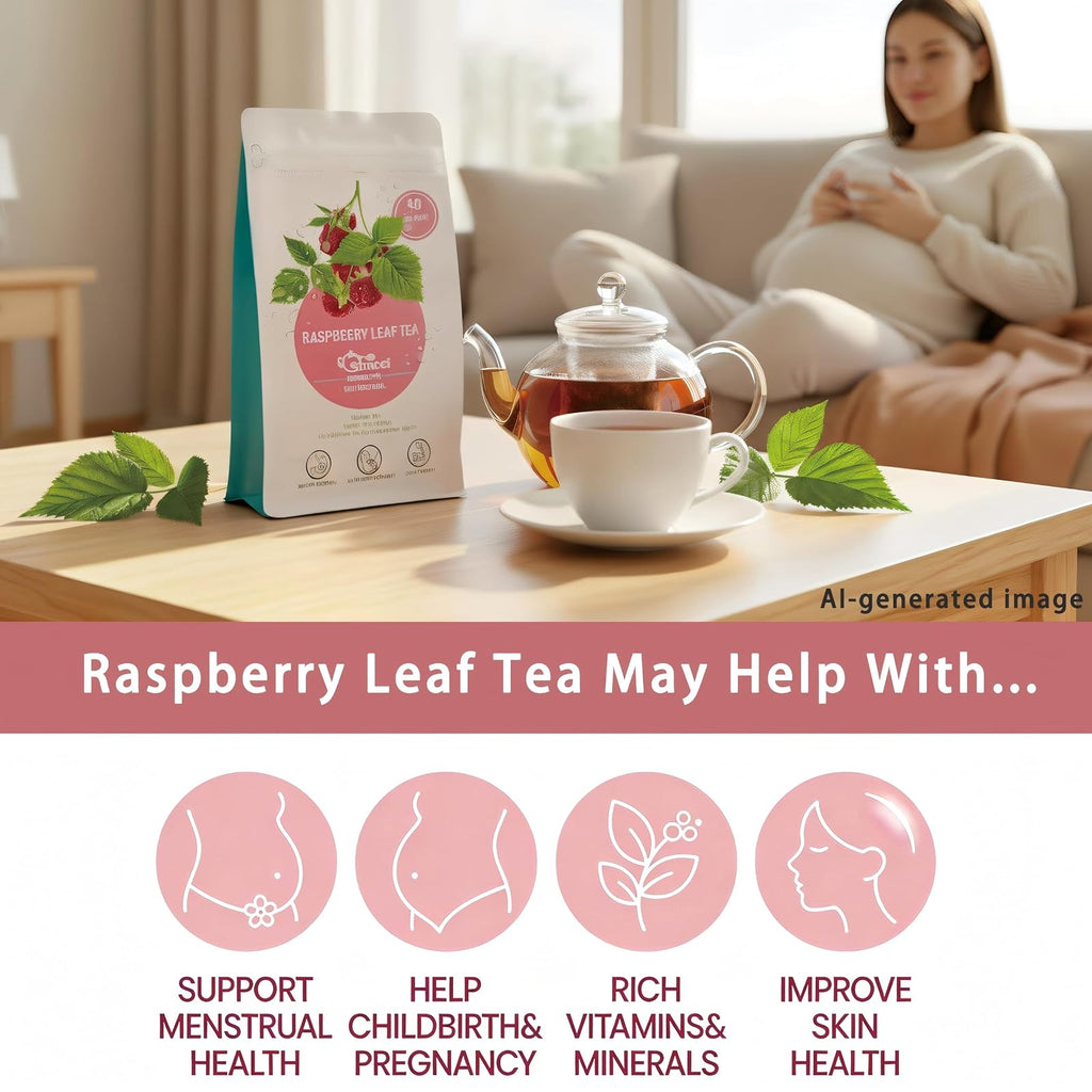 caffeine-free raspberry leaf infusion