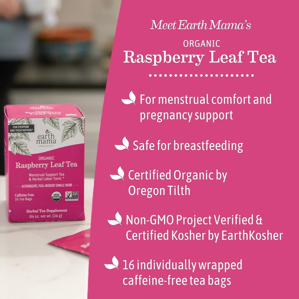caffeine-free raspberry leaf tea bags