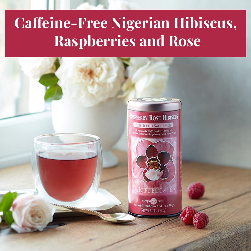 Caffeine-free Raspberry Rose tea blend