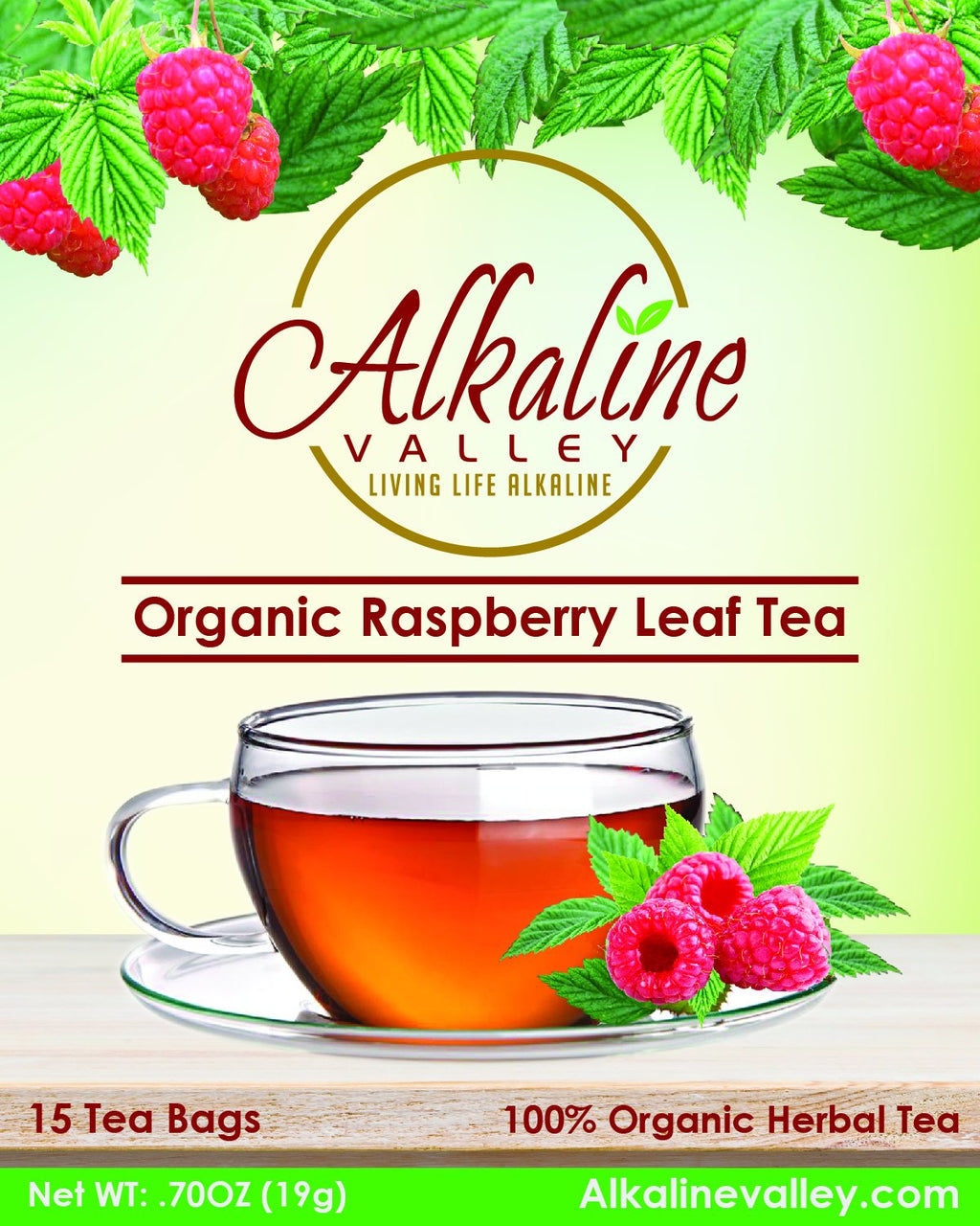 Caffeine-free red raspberry leaf infusion