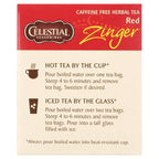 caffeine-free Red Zinger tea option