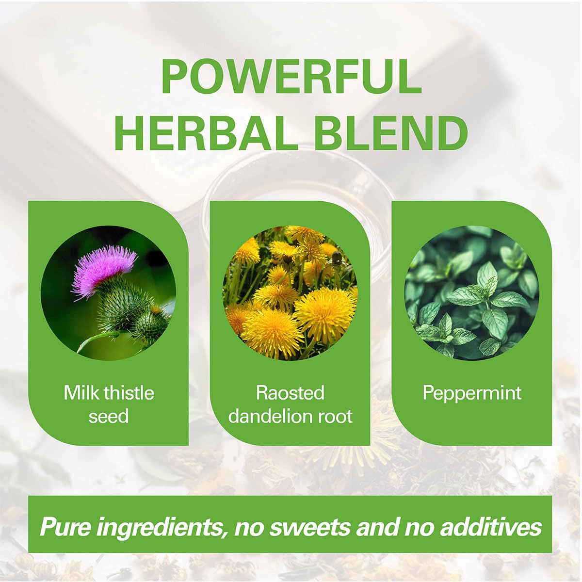 caffeine-free roasted dandelion root tea