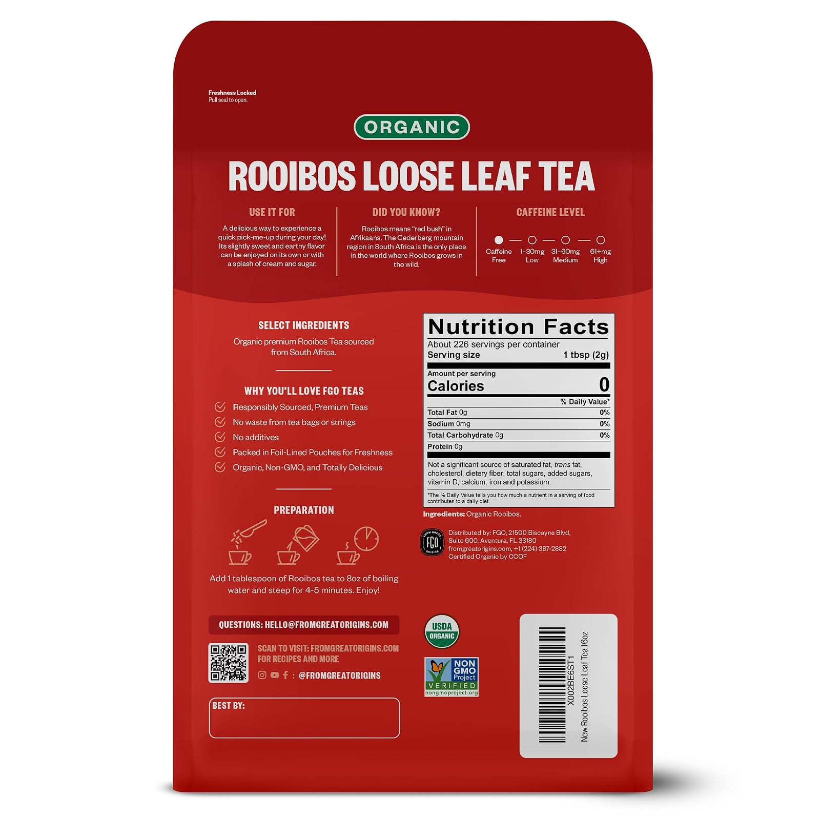 caffeine-free rooibos tea blend