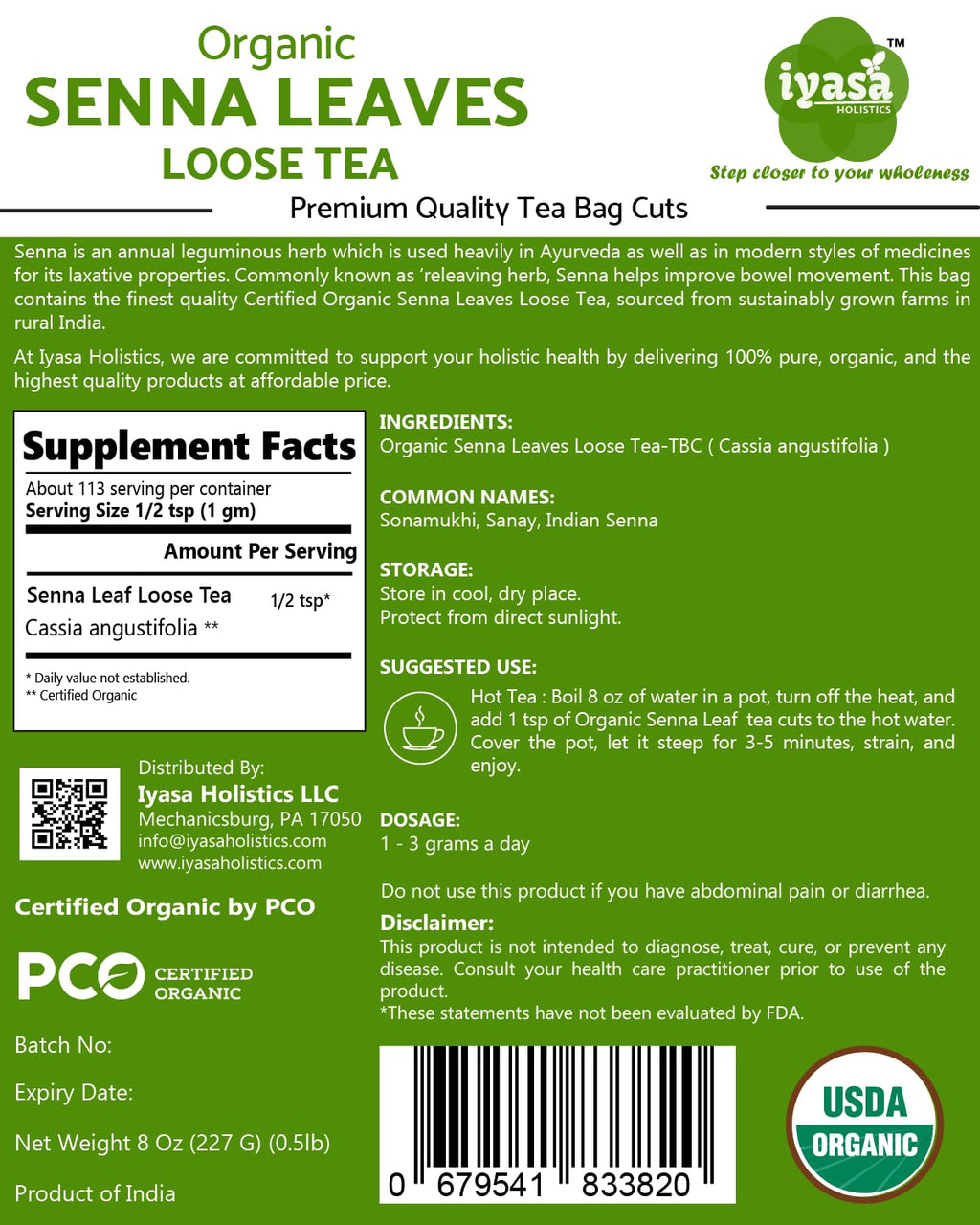 caffeine free senna tea benefits