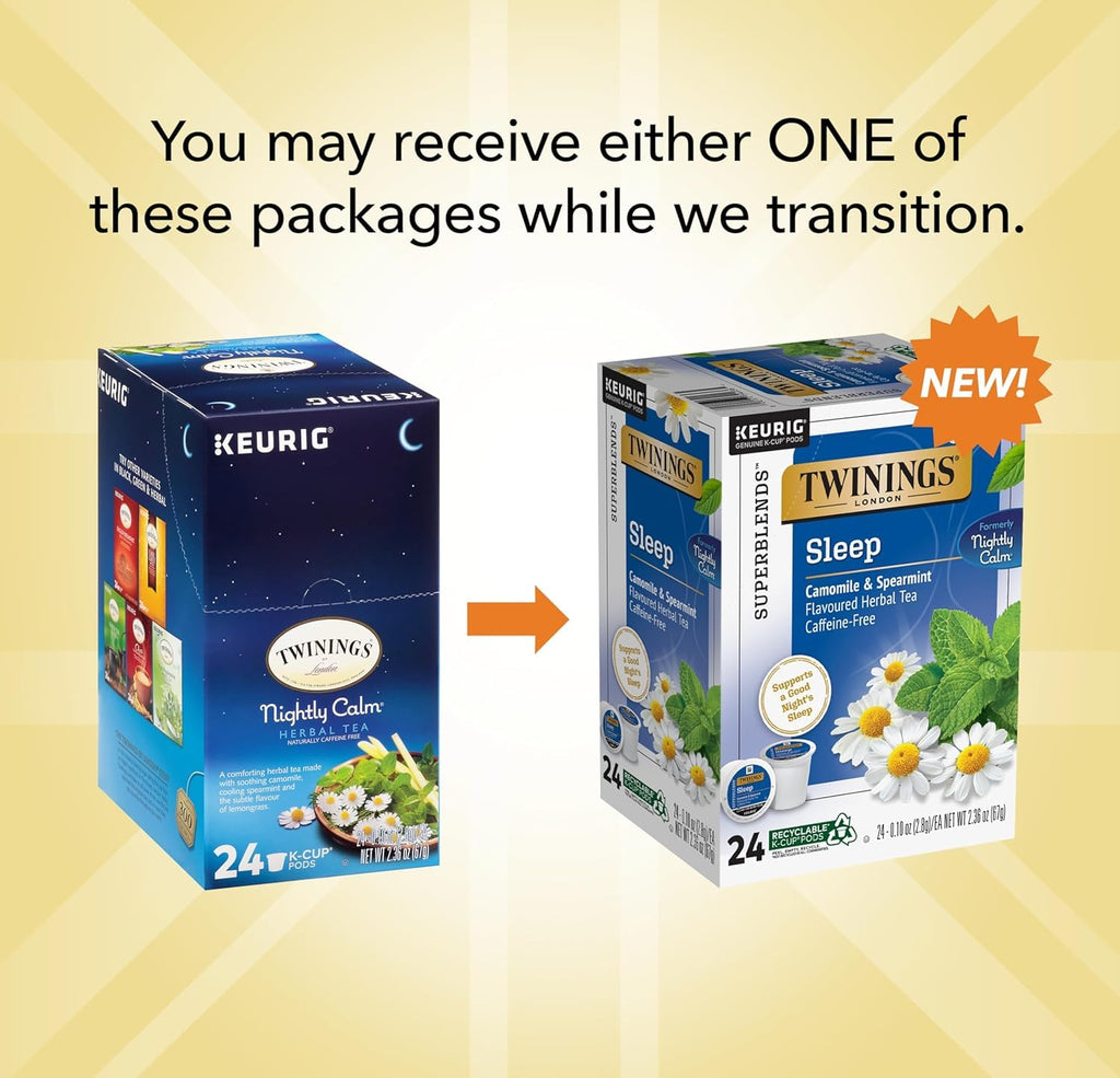 Caffeine-free sleep tea pods