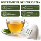 Caffeine-free soursop leaf infusion