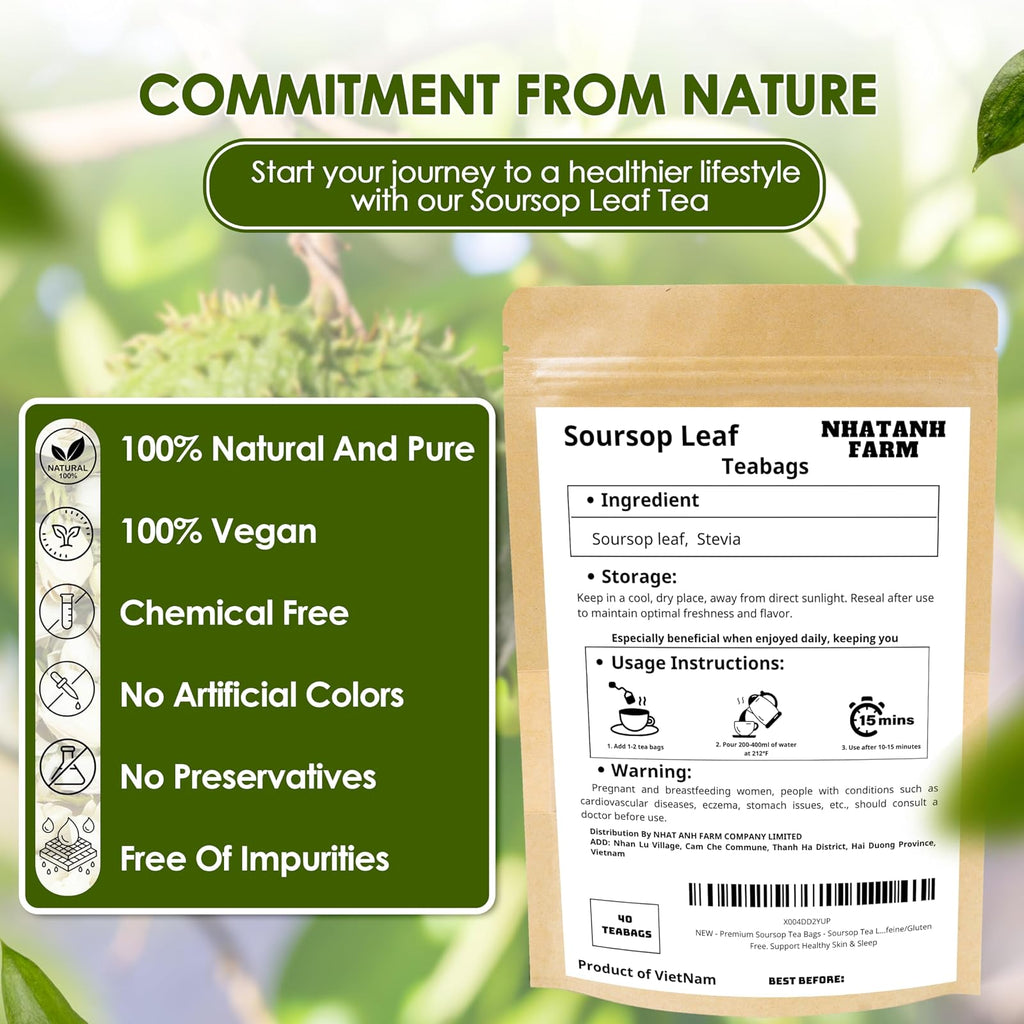 caffeine-free soursop leaf infusion