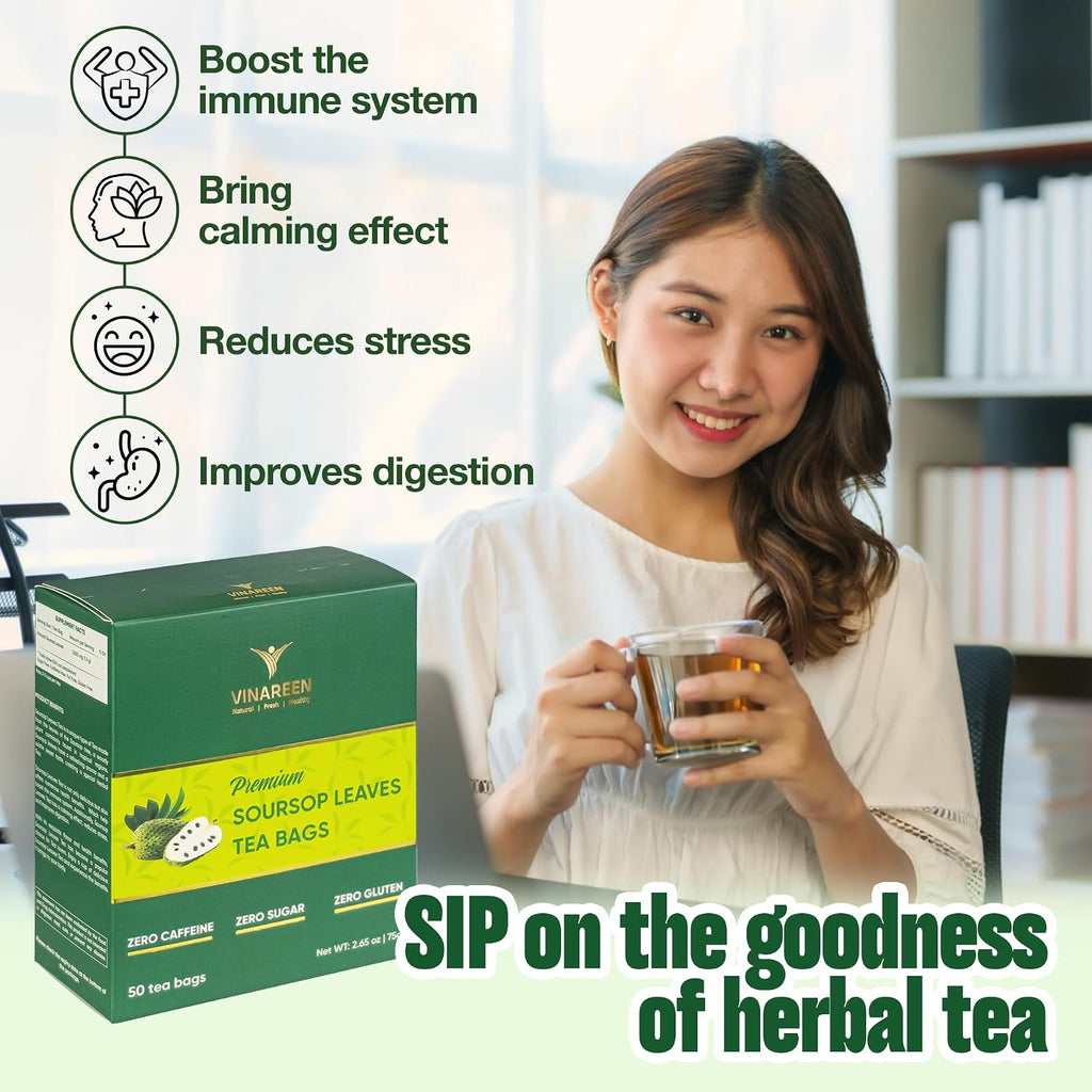 caffeine-free soursop tea bags
