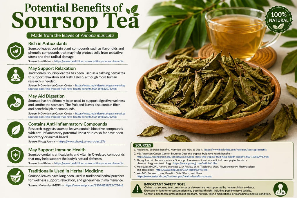 caffeine-free soursop tea for wellness